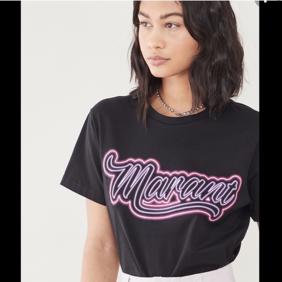 Isabel Marant | Tops | Isabel Marant Neon Logo Tshirt Excellent ...